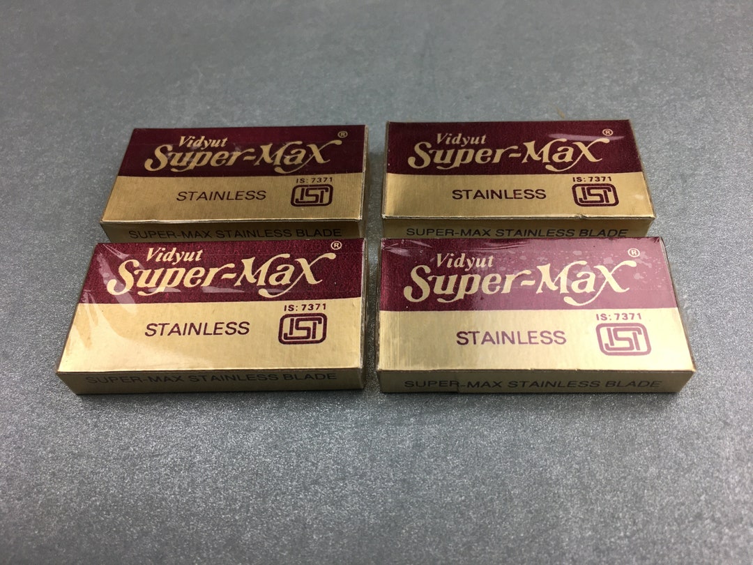 Vintage Super-max Stainless Blades 20 Double Edge Razors Pack of 5 ...