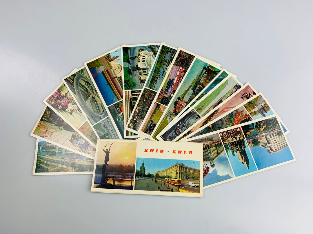 Vintage Kyiv Set of 16 Postcards Photos With Descriptions of the City's ...