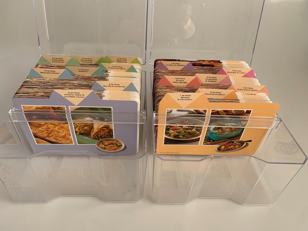 Set of 1395 Vintage Recipe Cards Cooking Cards in 2 Boxes World Cuisine ...