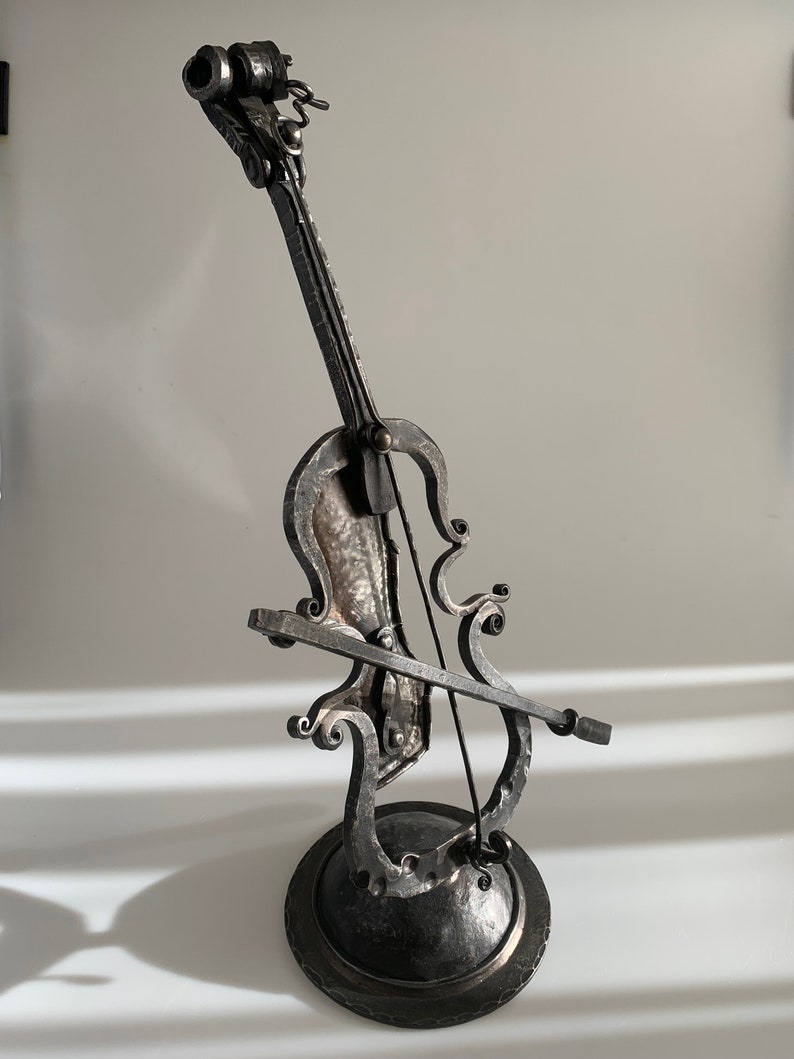 Hand Forged Iron Violin Metal Violin Home Decor Unique Gift for ...