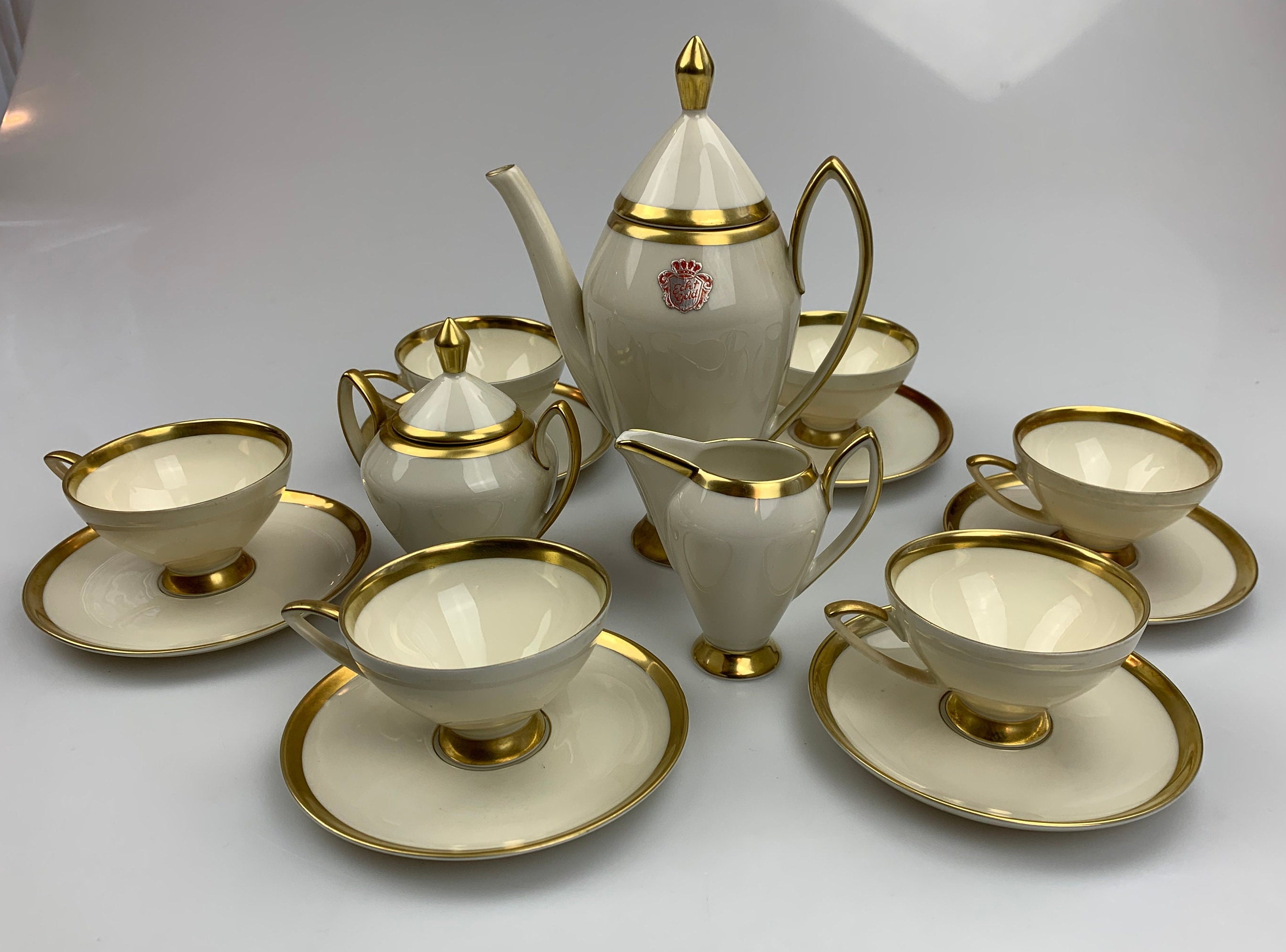 Vintage Alka Bavaria Espresso Coffee Set ECHT Gold Decor Espresso Set ...