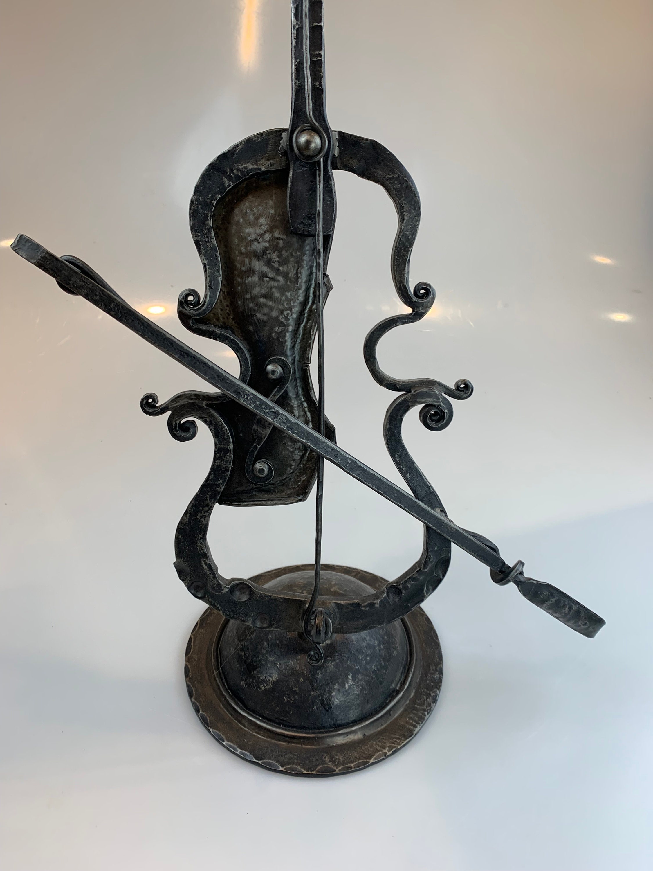 Hand Forged Iron Violin Metal Violin Home Decor Unique Gift for ...