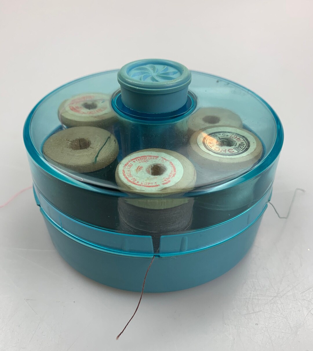 Vintage Container for Storing Threads Soviet Plastic Sewing Case ...