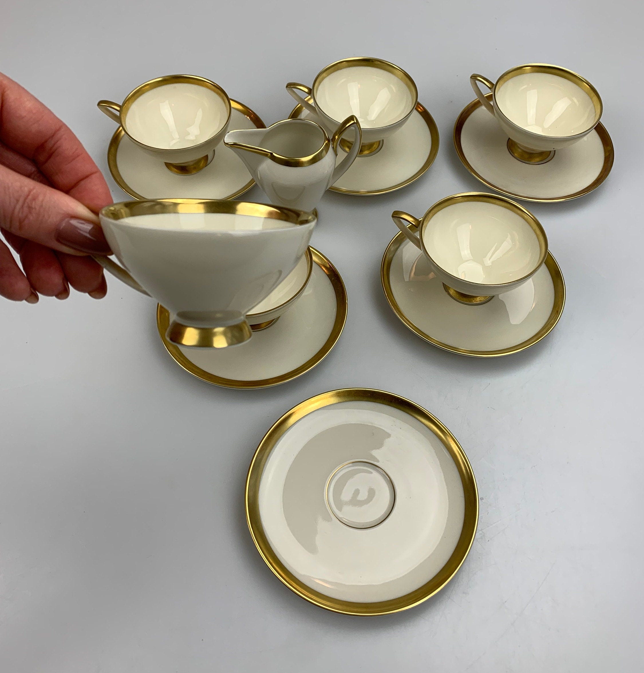 Vintage Alka Bavaria Espresso Coffee Set ECHT Gold Decor Espresso Set ...