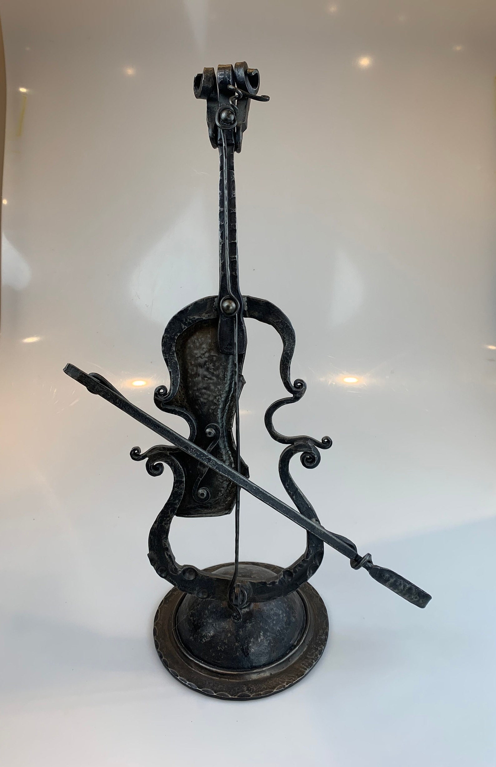 Hand Forged Iron Violin Metal Violin Home Decor Unique Gift for ...