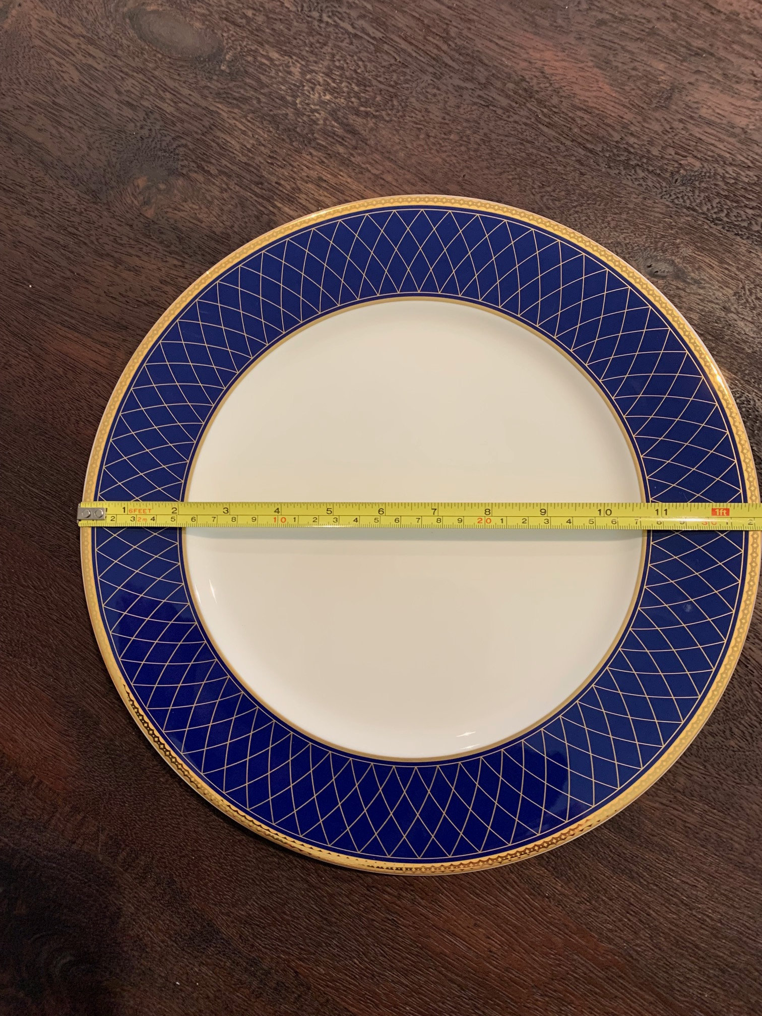 Extra Large Royal Cobalt Serving Plates Set of 6 Dinner Plates by ...