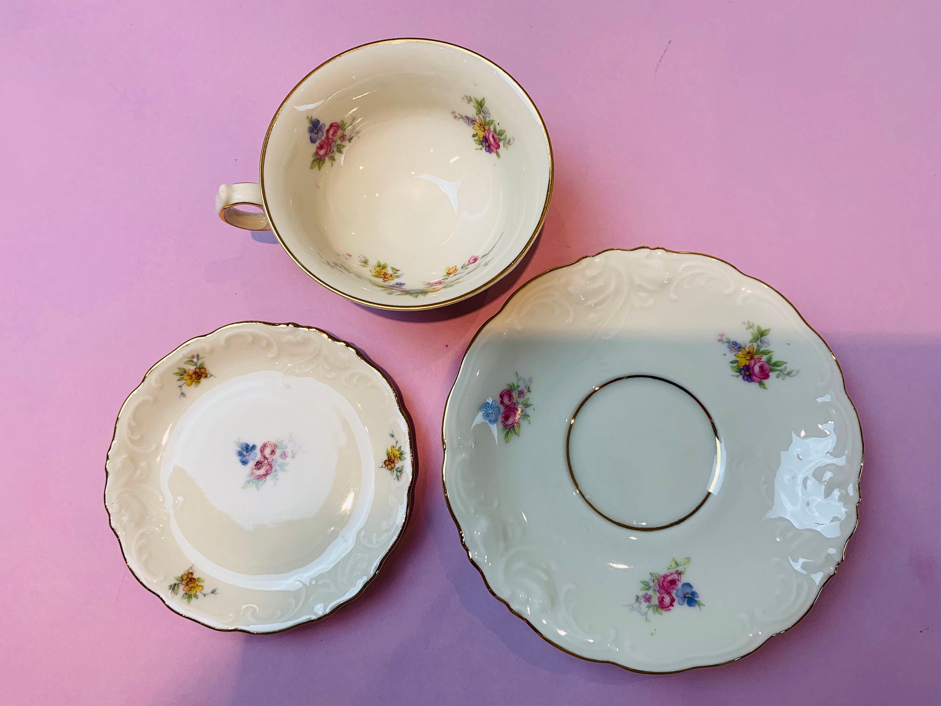 Vintage KPM AD 1831 Porcelain Coffee Set KPM Friederike Set of 3 ...