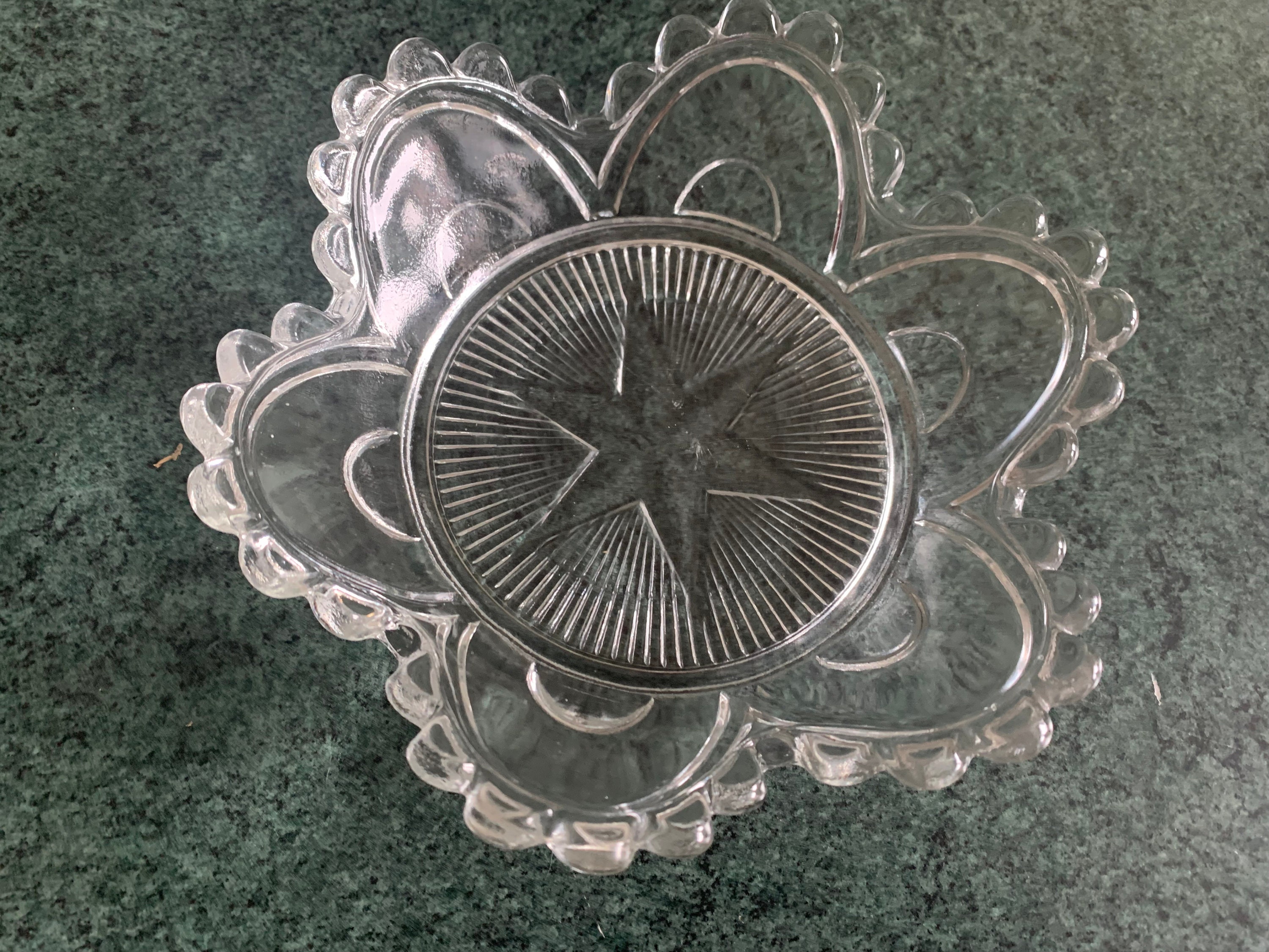 Vintage 1950s Six-pointed Star Bowl Salad/fruit/dessert Bowl Clear ...