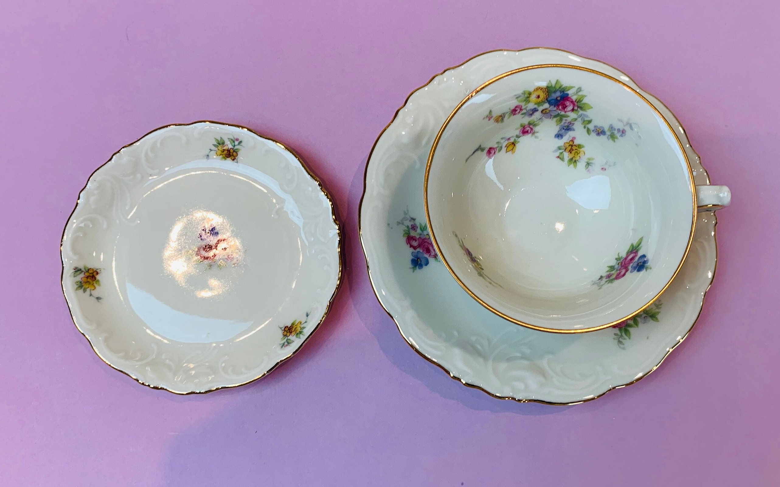 Vintage KPM AD 1831 Porcelain Coffee Set KPM Friederike Set of 3 ...