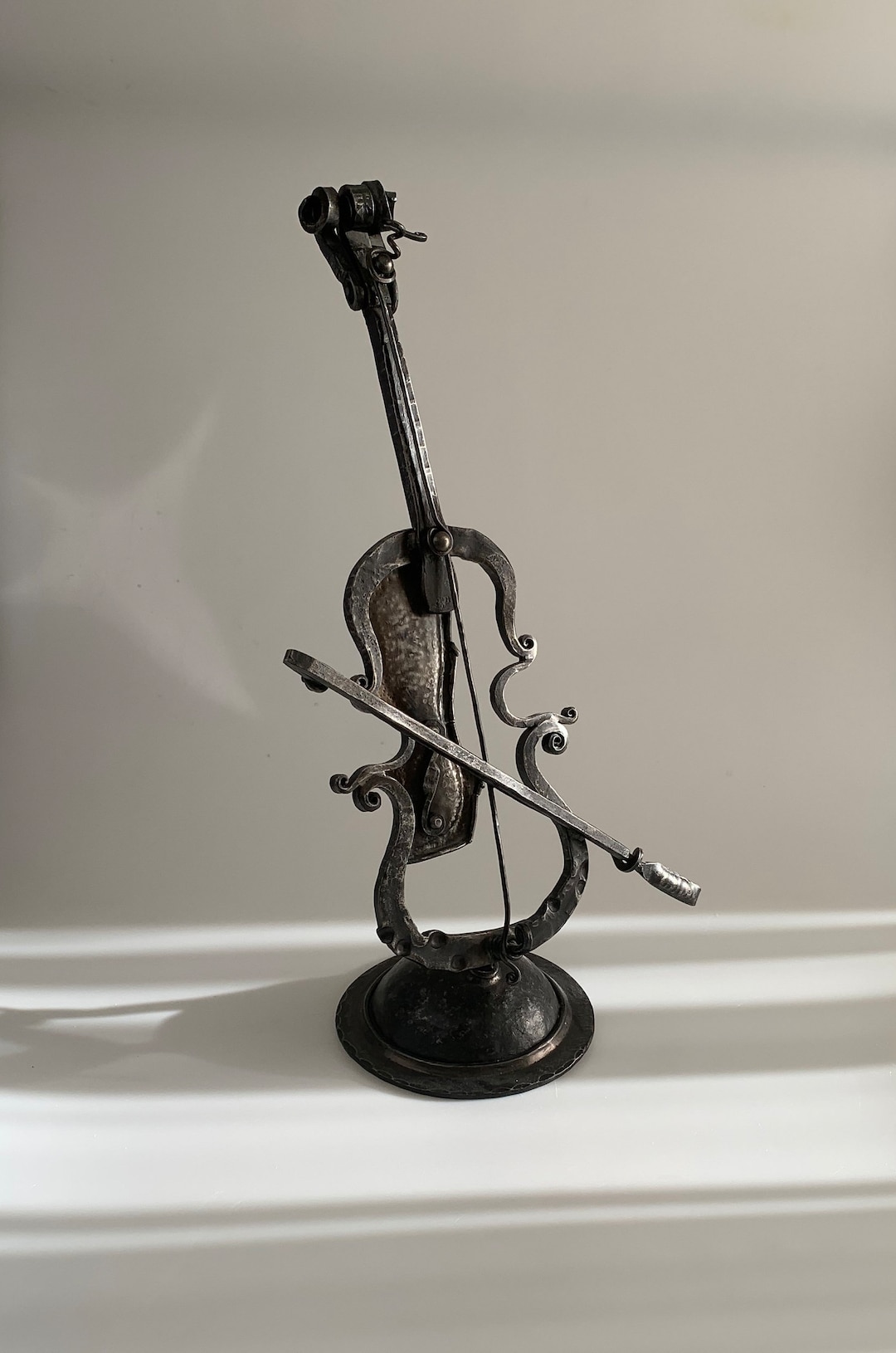 Hand Forged Iron Violin Metal Violin Home Decor Unique Gift for ...