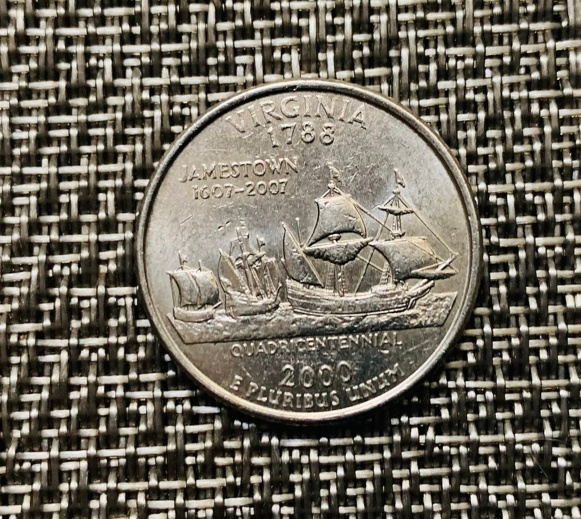 Quarter Dollar Virginia 2000 P US Coin - Etsy