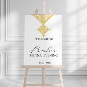 HENNA WELCOME SIGN , Gold Welcome Sign , Traditional Wedding , Muslim ...