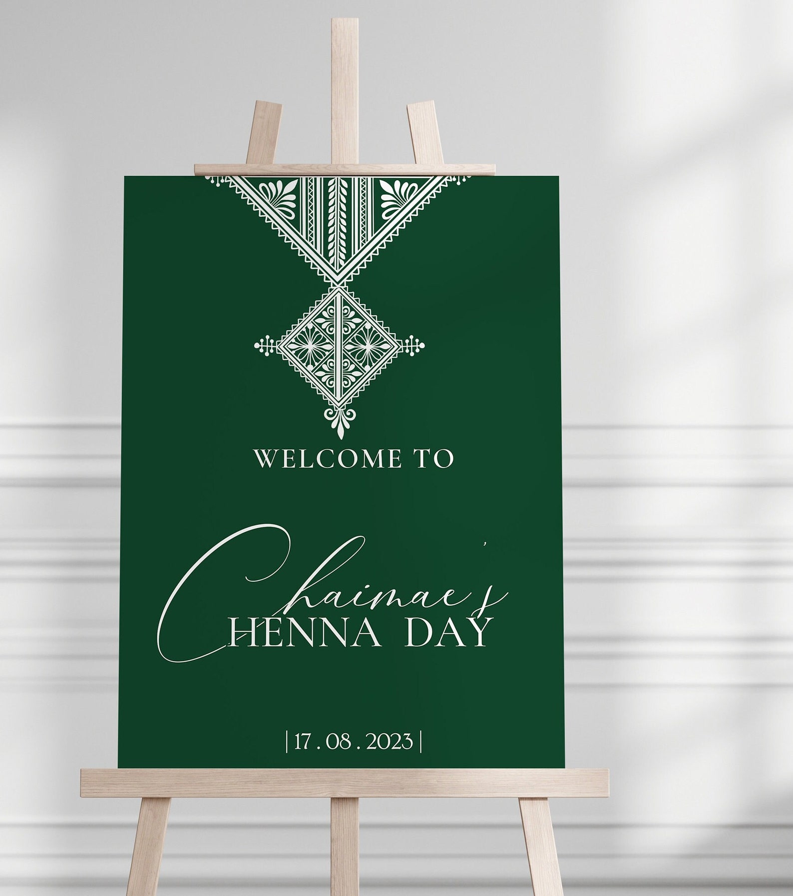 HENNA WELCOME SIGN , Green Welcome Sign , Traditional Wedding , Muslim ...