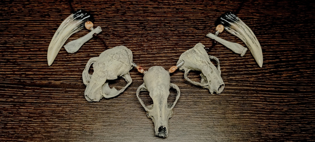 Predator Type Trophy Tribal Necklace Skulls / Bones / Teeth - Etsy