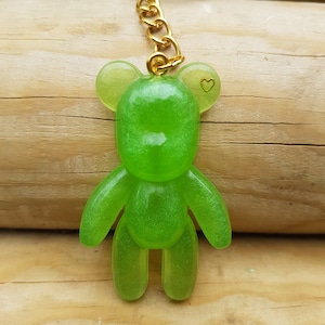 Resin Teddy Bear Keyring | Resin Gummy Bear Keyring | Bear Keyring ...