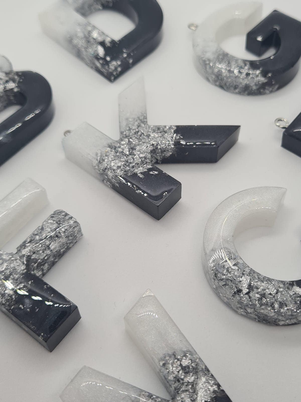 Personalised Initial Resin Keyring Letter Resin Keyring - Etsy Hong Kong