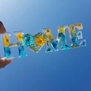 Personalised Freestanding Resin Sign Resin Word Plaque | Etsy