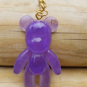 Resin Teddy Bear Keyring | Resin Gummy Bear Keyring | Bear Keyring ...