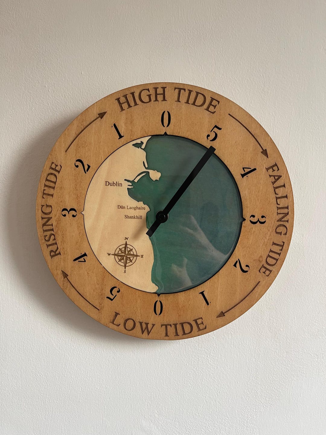 Custom Tide Clock | Tidal Clock | Resin Clock | Coastal Clock | Wooden ...