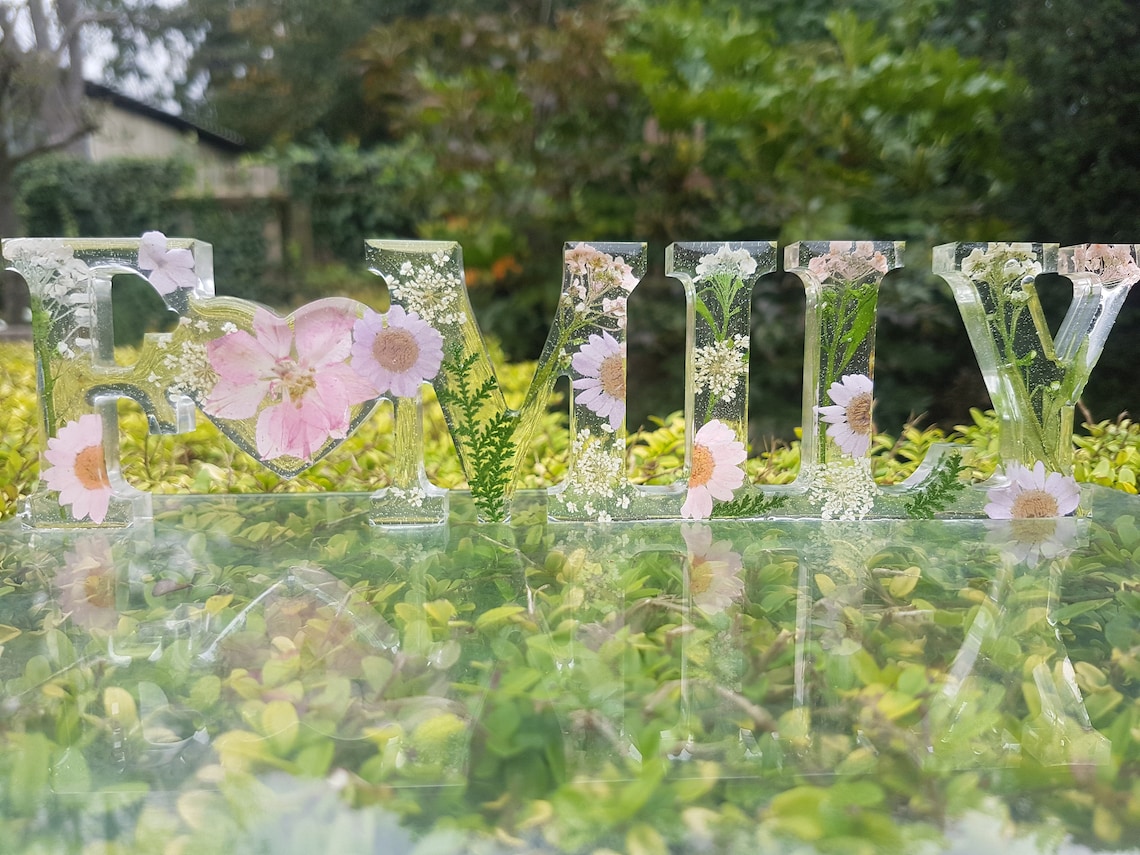 Personalised Freestanding Resin Sign Resin Word Plaque | Etsy