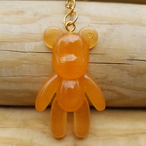 Resin Teddy Bear Keyring | Resin Gummy Bear Keyring | Bear Keyring ...