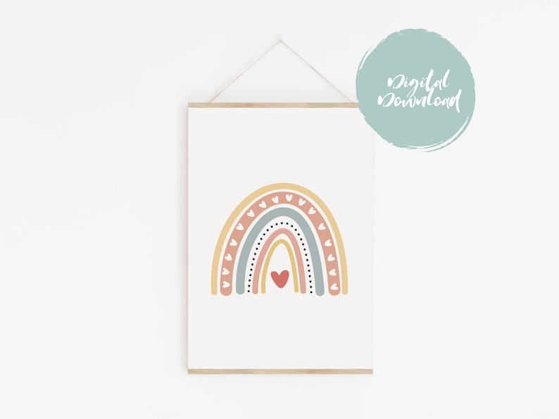 Rainbow Sunshine Nursery Print Set: Boho 'you Are My Sunshine' Art ...