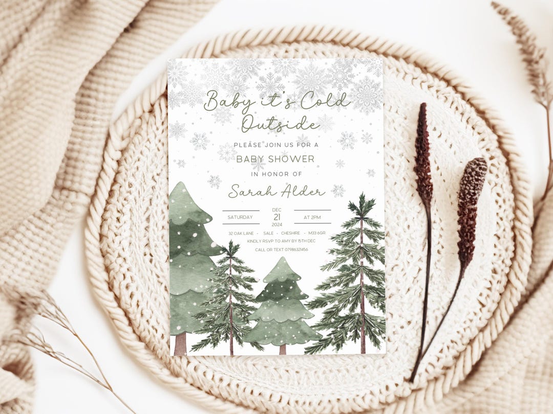 Baby Its Cold Outside Baby Shower Invitation, Baby It's Cold Baby ...