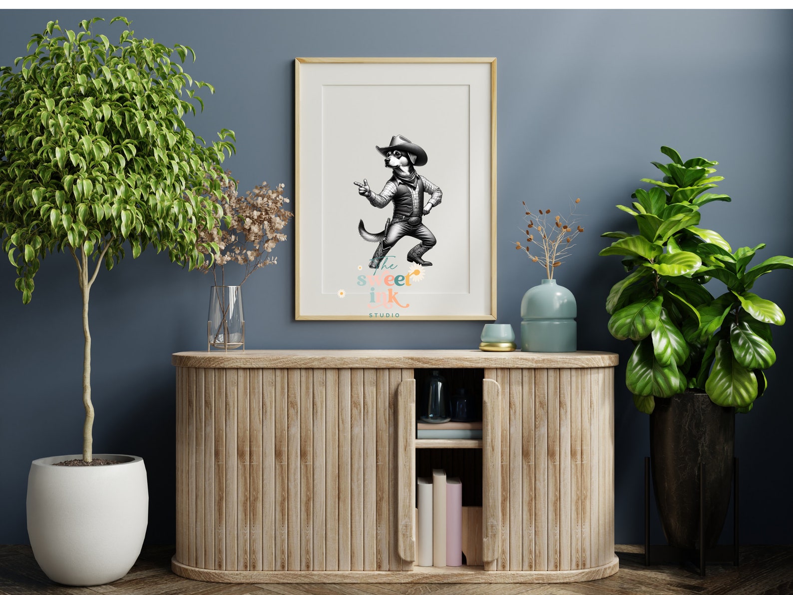Cowboy Dog, Dog Poster, Western, Modern Western Print, Cowboy, Cowgirl ...
