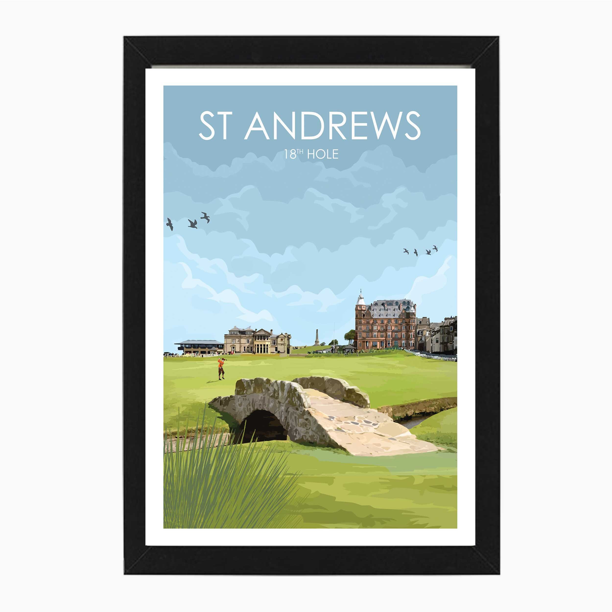 St Andrews 18th Hole Old Course Scotland British Open Golf Prints ...