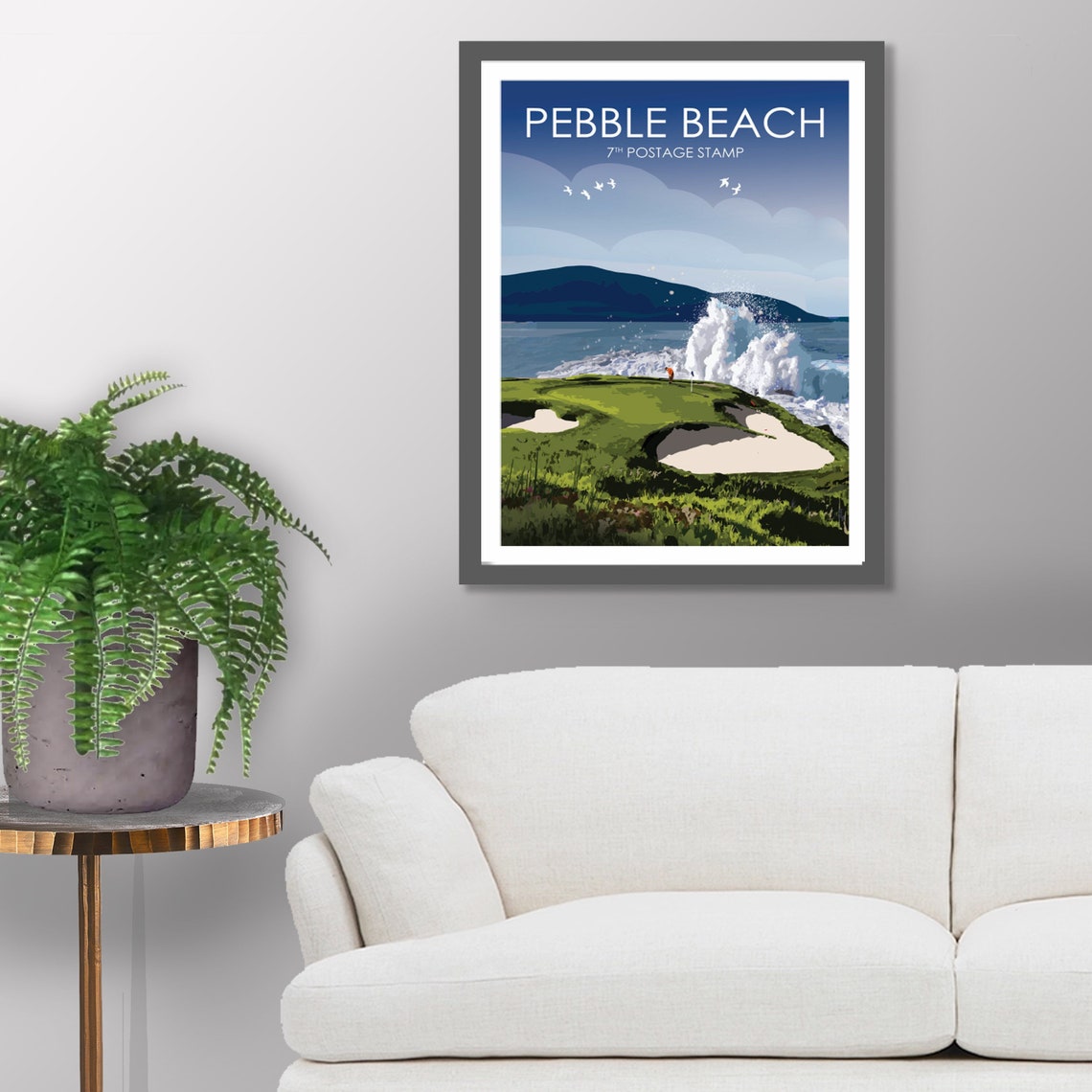Pebble Beach Club 18th AND 7th Postage Stamp Promotion | Etsy