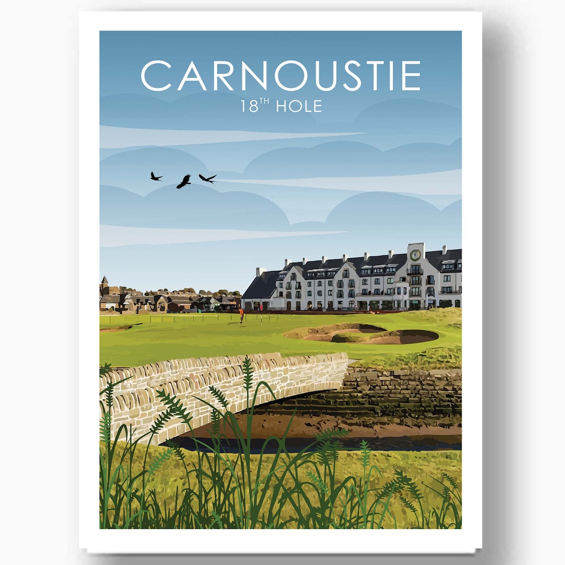 Carnoustie Golf Course 18th Scotland Golf Print Travel Gift - Etsy Canada