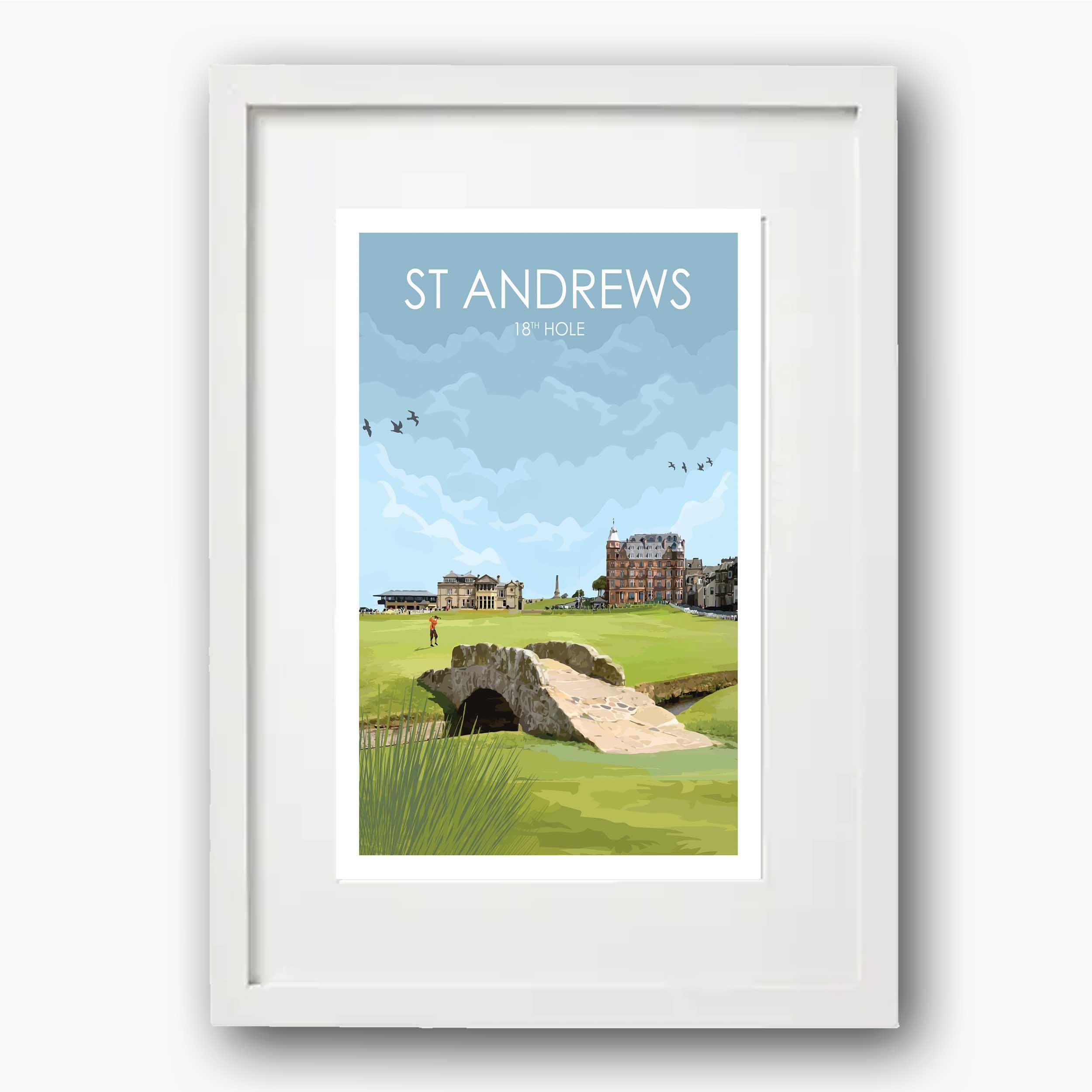 St Andrews 18th Hole Old Course Scotland British Open Golf Prints ...