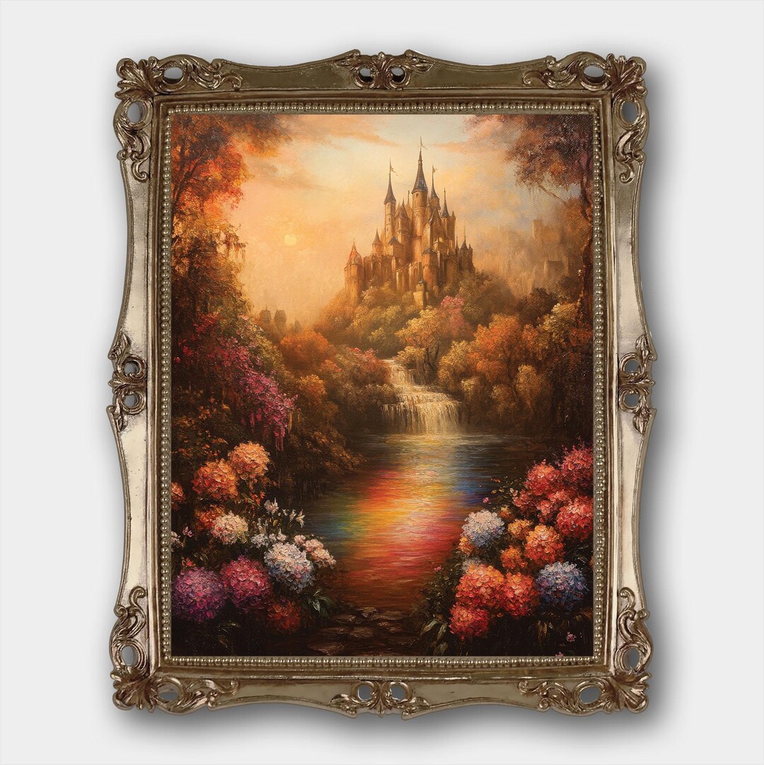 Fairytale Castle Art Print: Fantasycore Girls Room Decor (digital ...