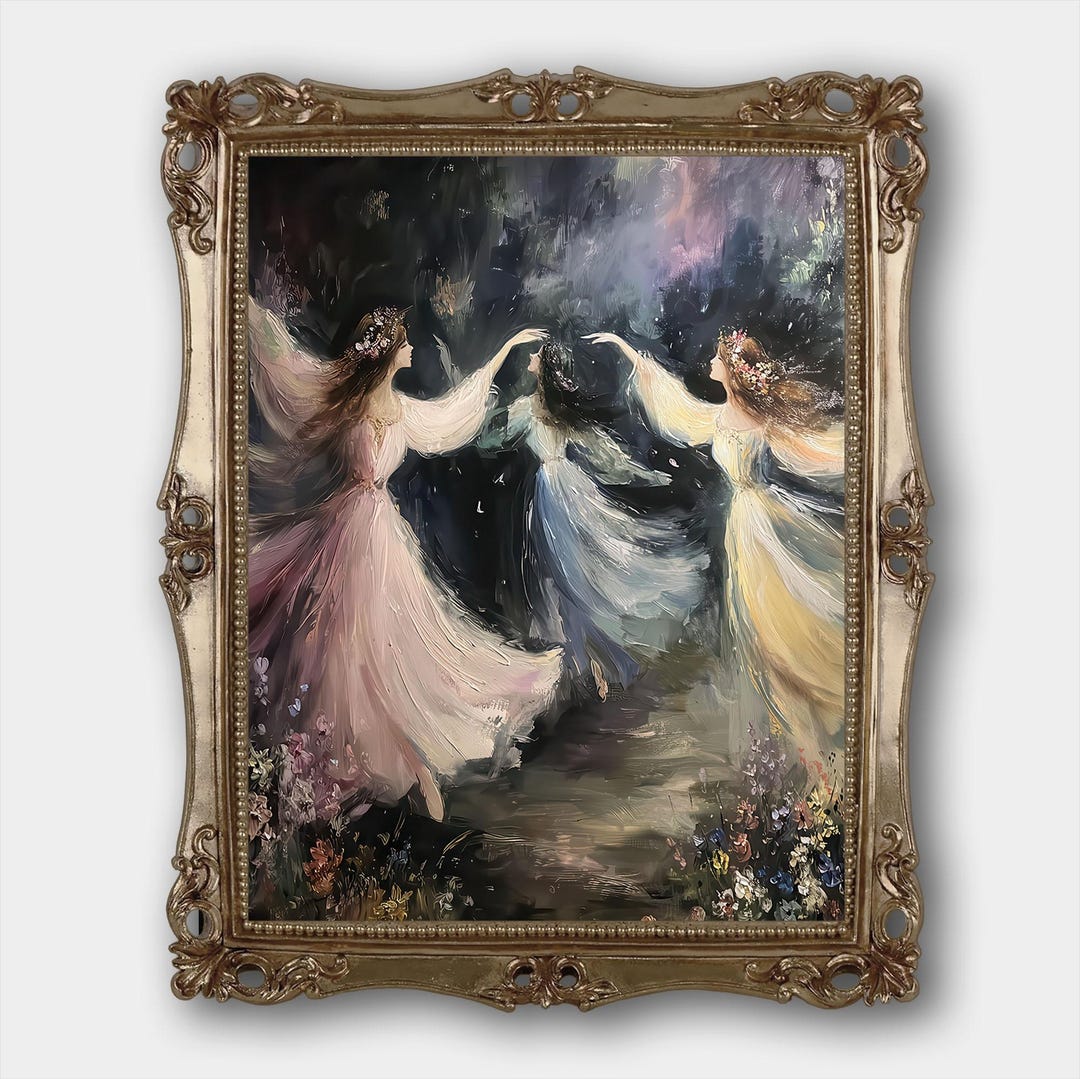 Dancing Fairies Digital Download Print Artwork Unique Whimsical Fae ...