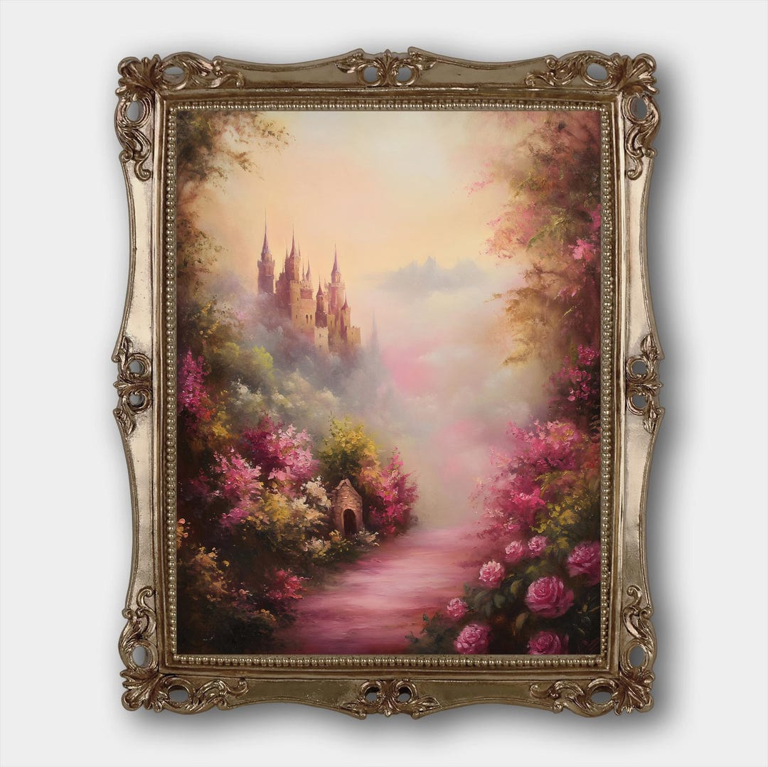 Fairytale Castle Digital Download Print Original Floral Fairy Fine Art ...