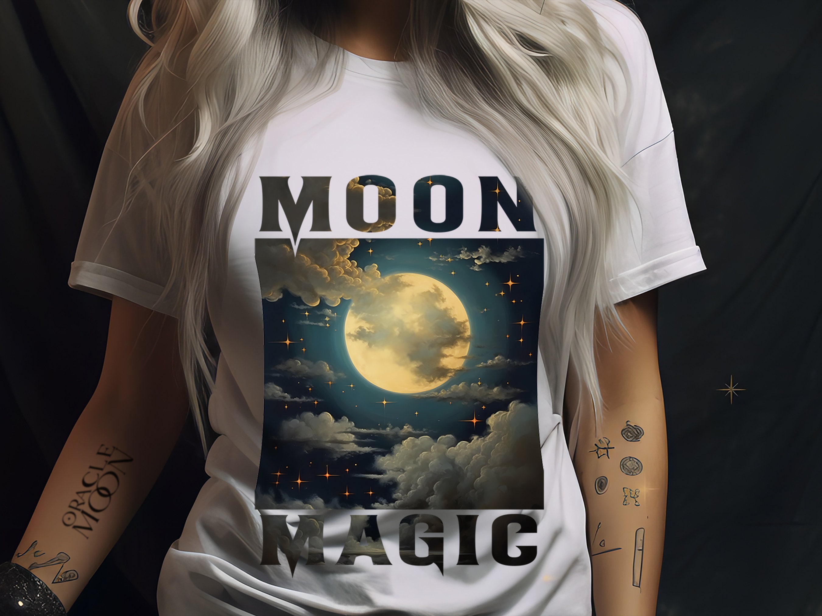 Dreamcore Celestial Moon Tshirt Stars and Moon Print Astronomy T-shirt ...