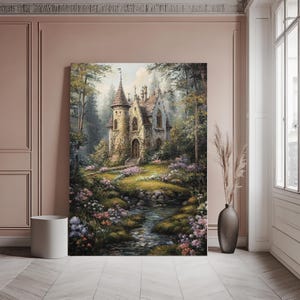 Forest Castle Digital Download Print Original Cottagecore Fairy Fine ...