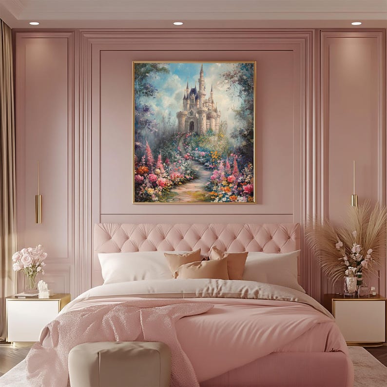 Fairytale Castle Digital Download Print Original Floral Fairy Fine Art ...