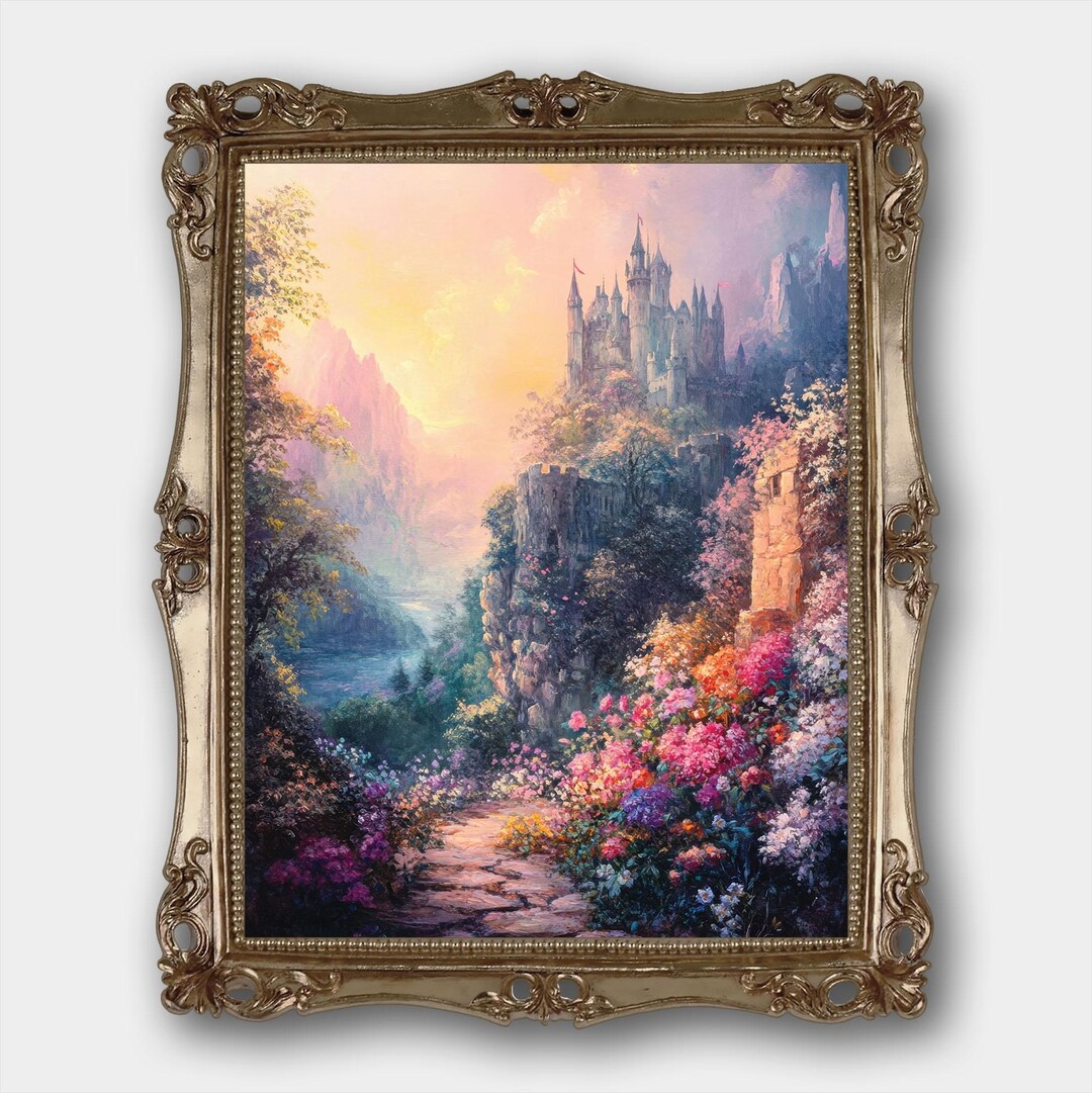 Fairytale Castle Digital Download Print Original Whimsical Fairy Fine ...