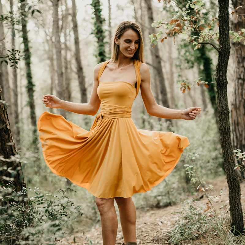 Mustard Dress - Etsy