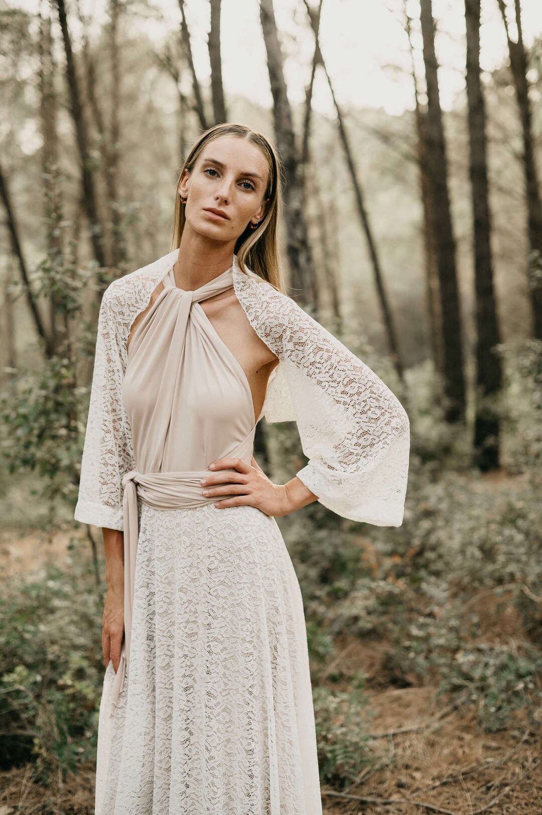 Ivory Flower Lace Wedding Bolero: Versatile Bridal Cover-up - Etsy