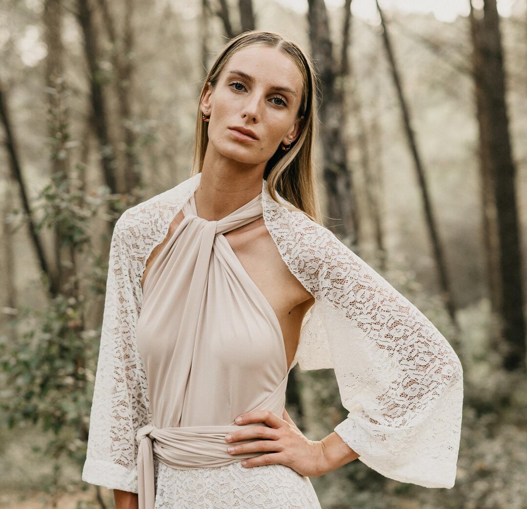 Ivory Lace Wedding Bolero: Versatile Bridal Shawl Cover-up - Etsy