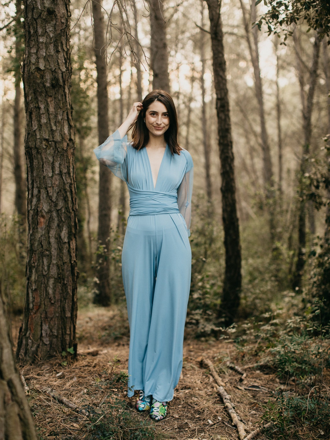 Jumpsuit Jeans, Infinity Jumpsuit Versatile, Jeans Tulle Bolero, Floor ...