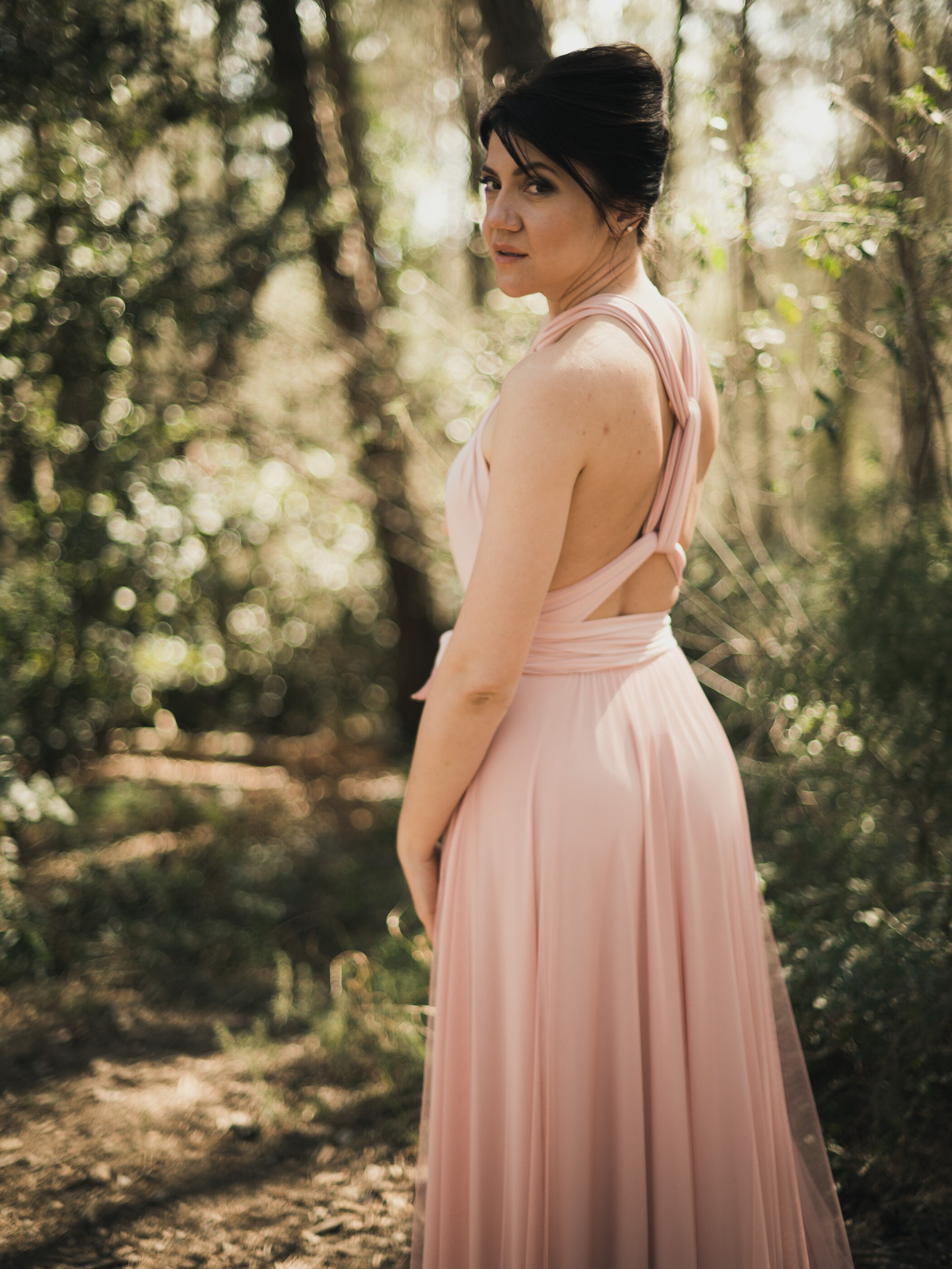 Light Pink Infinity Dress With Detachable Tulle Overskirt - Etsy