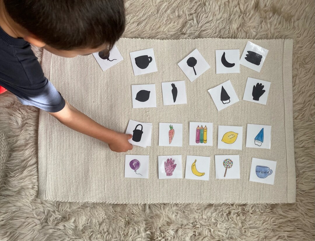 Montessori Silhouette Matching Cards Preschool Toddler - Etsy