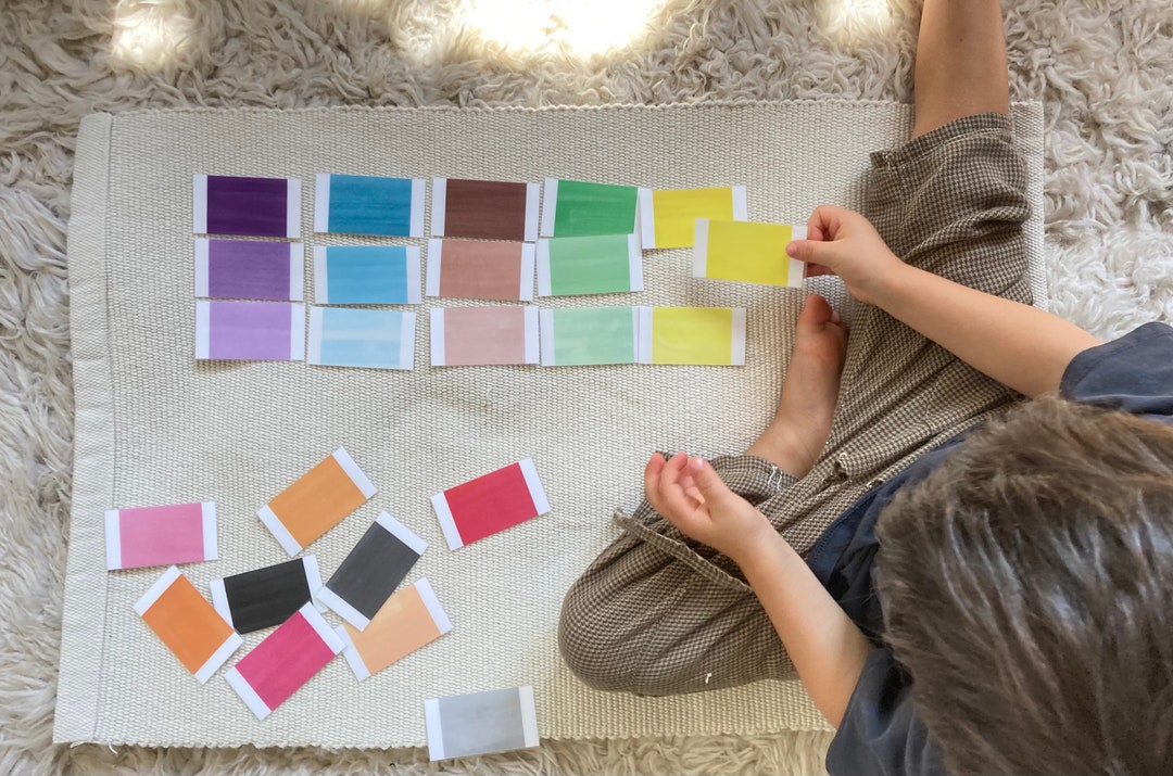 Montessori Color Tablet Cards - Color Pair Matching and Gradient Set ...