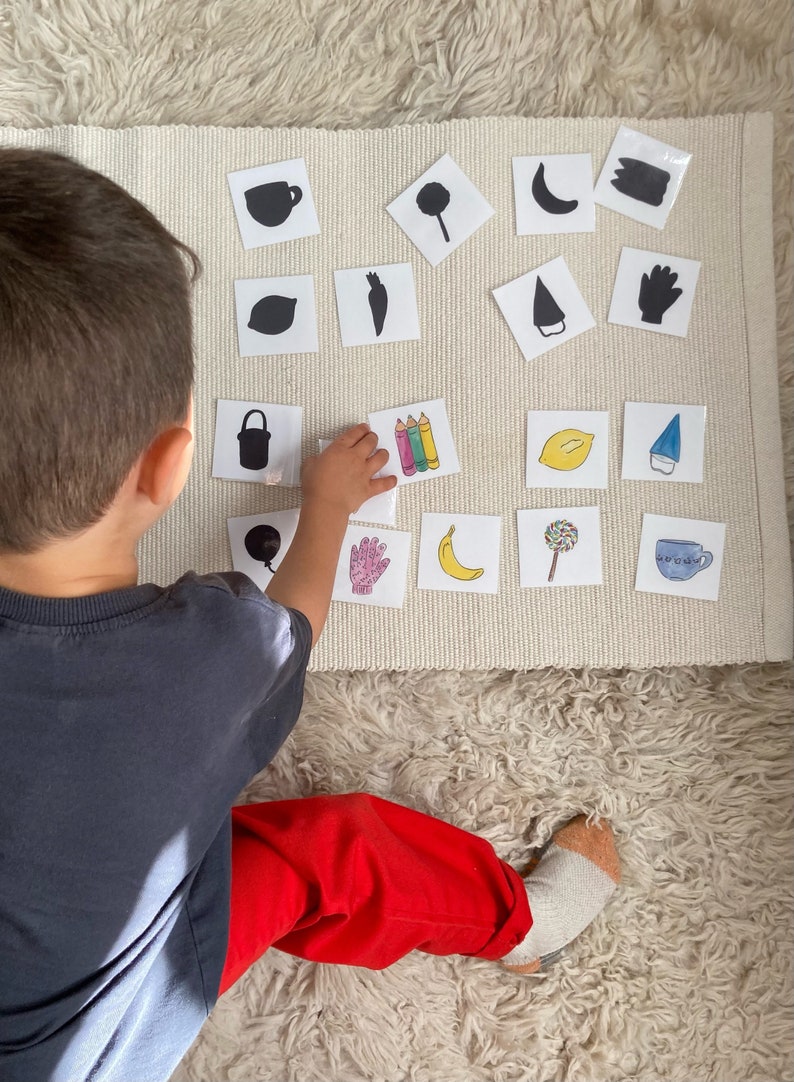 Montessori Silhouette Matching Cards - Preschool | Toddler - Etsy