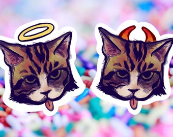 Devil Cat Stickers - Etsy