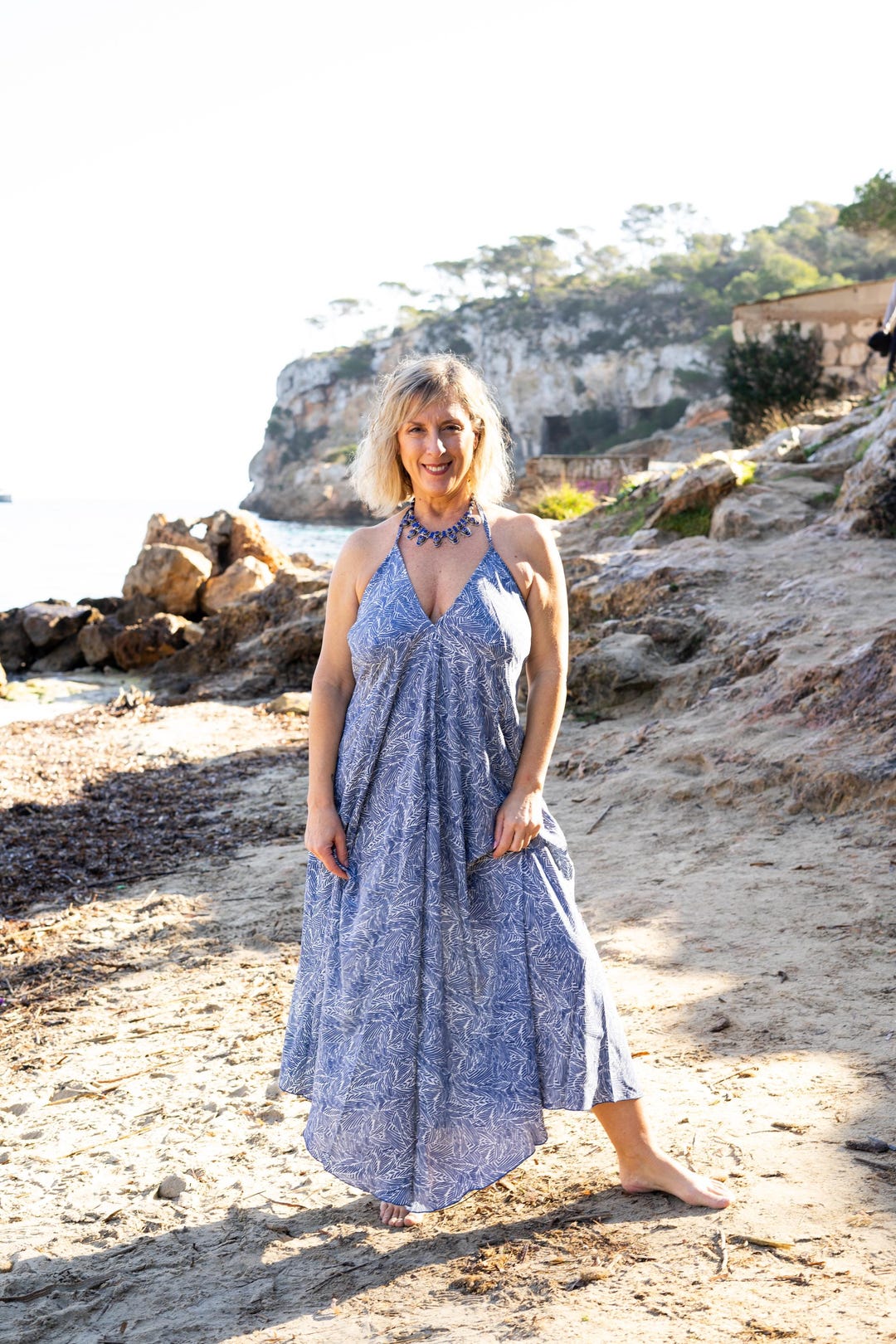 BACKLESS DRESS, Boho Summer Dress, Long SILK Dress, Ibiza Beach Summer ...
