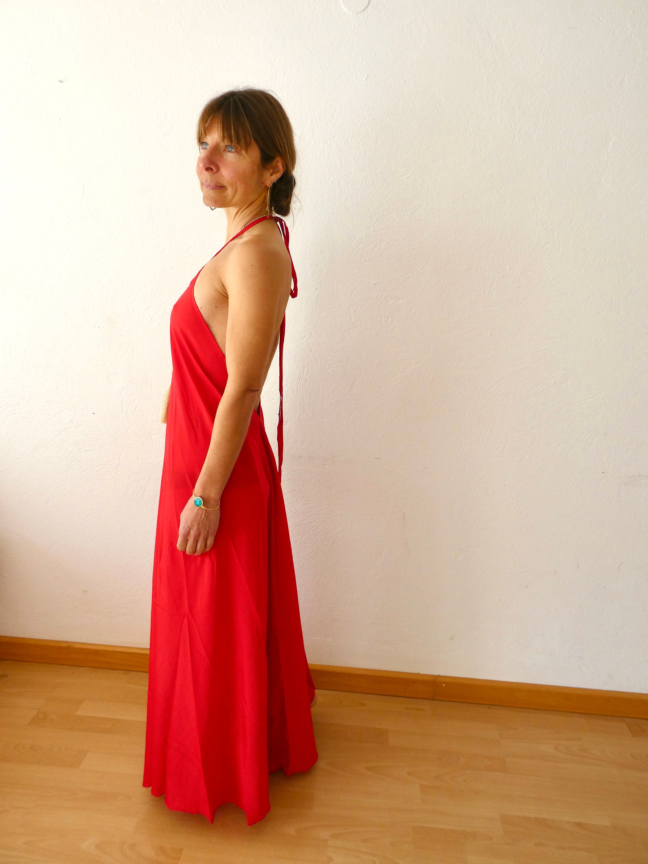 BACKLESS DRESS, Boho Summer Dress, Long SILK Dress, Ibiza Beach Summer ...